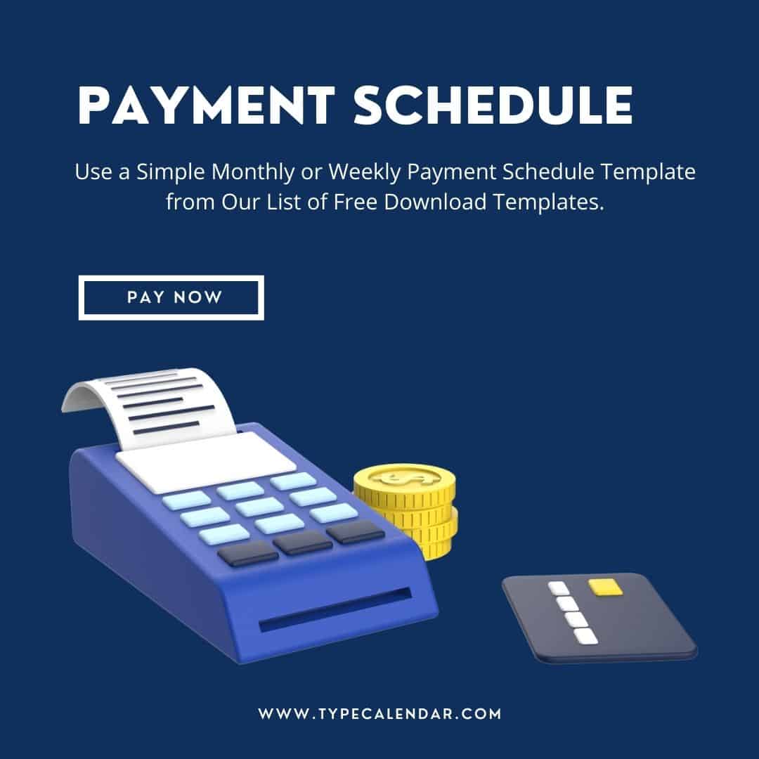 Free Payment Schedule Template Examples