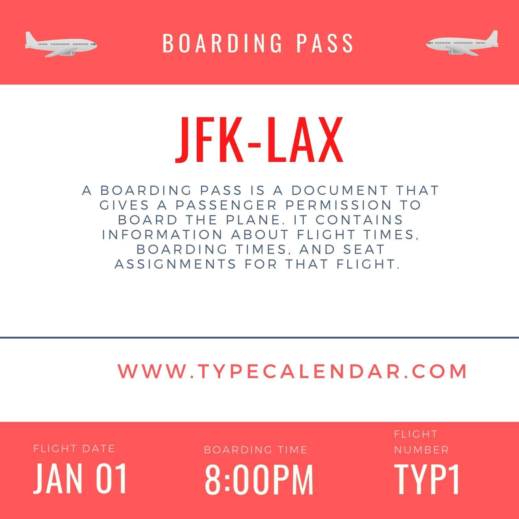 Free Printable Real Fake Boarding Pass Templates PDF Word 