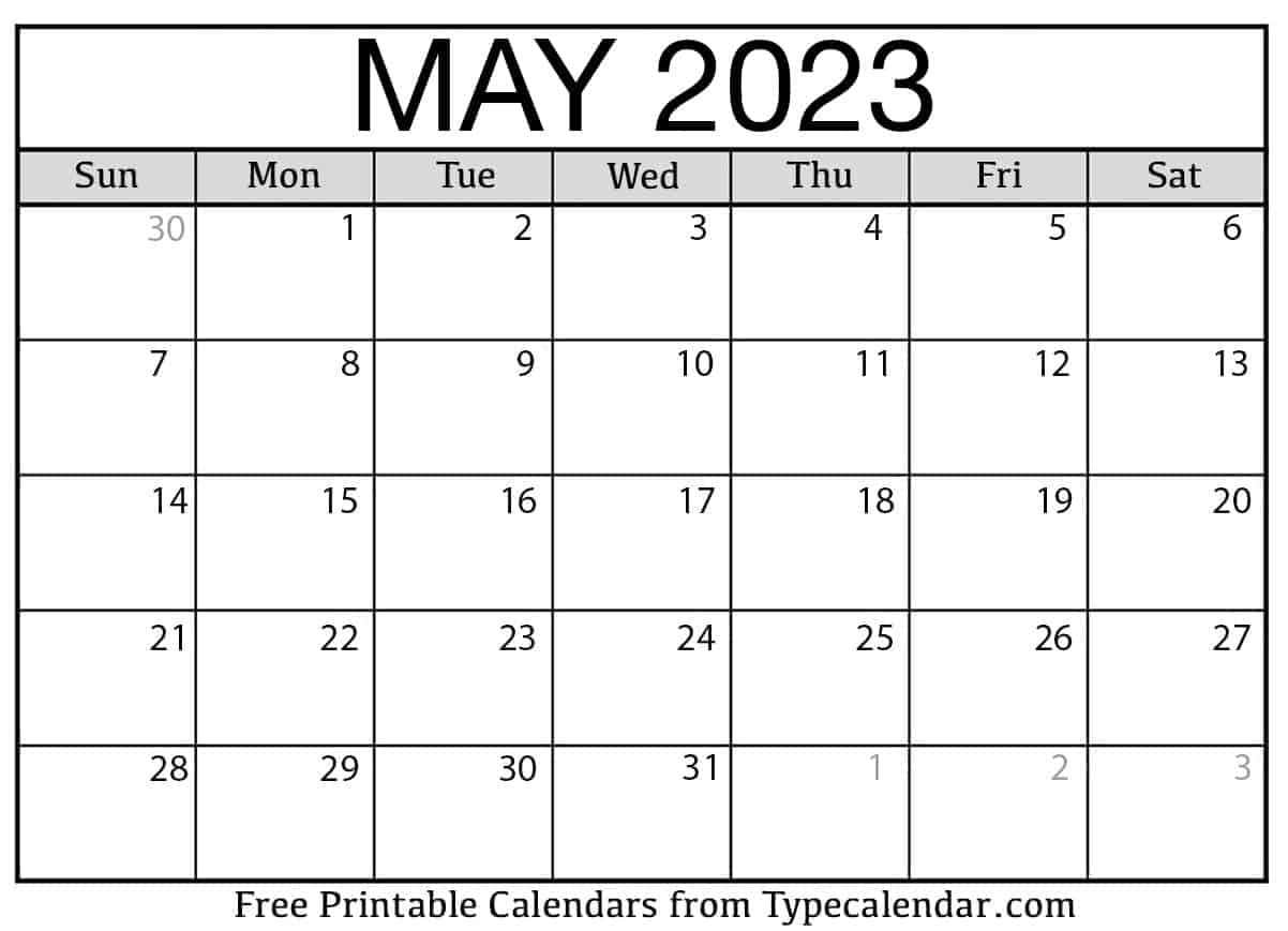 May 2023 Calendar Ulule