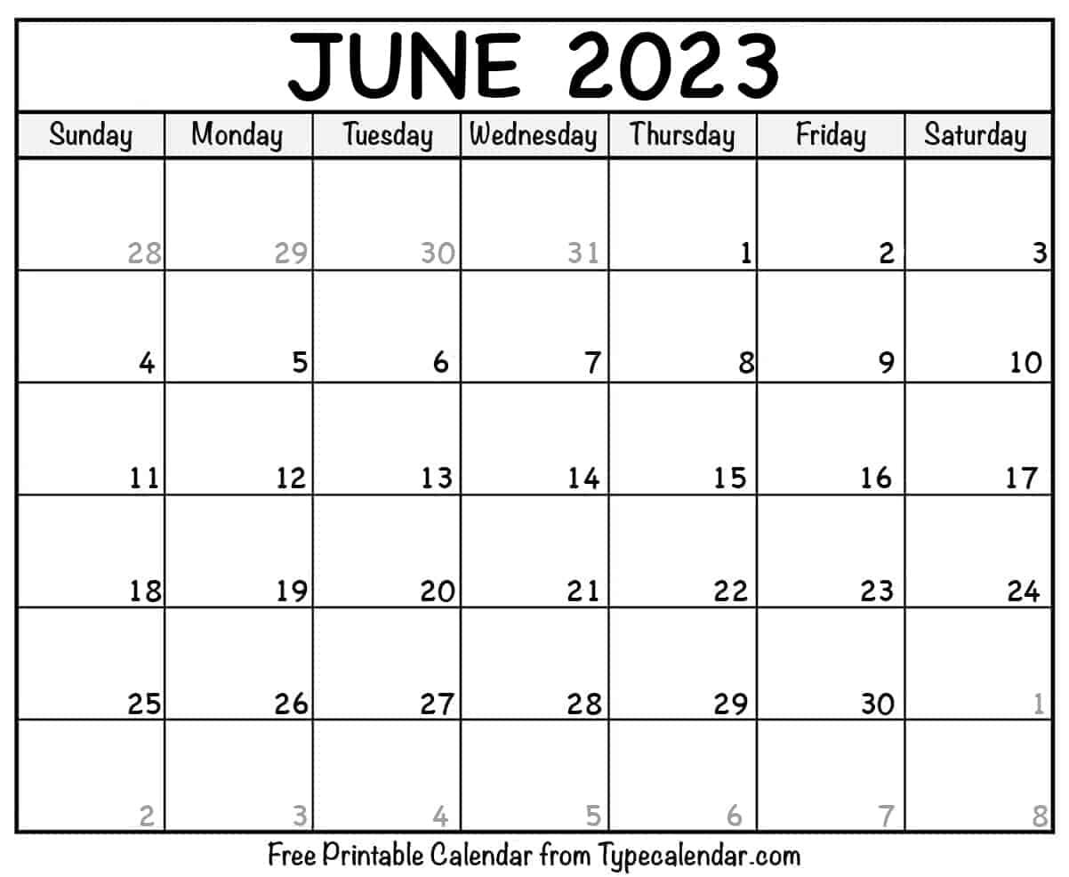 June 2023 Calendars