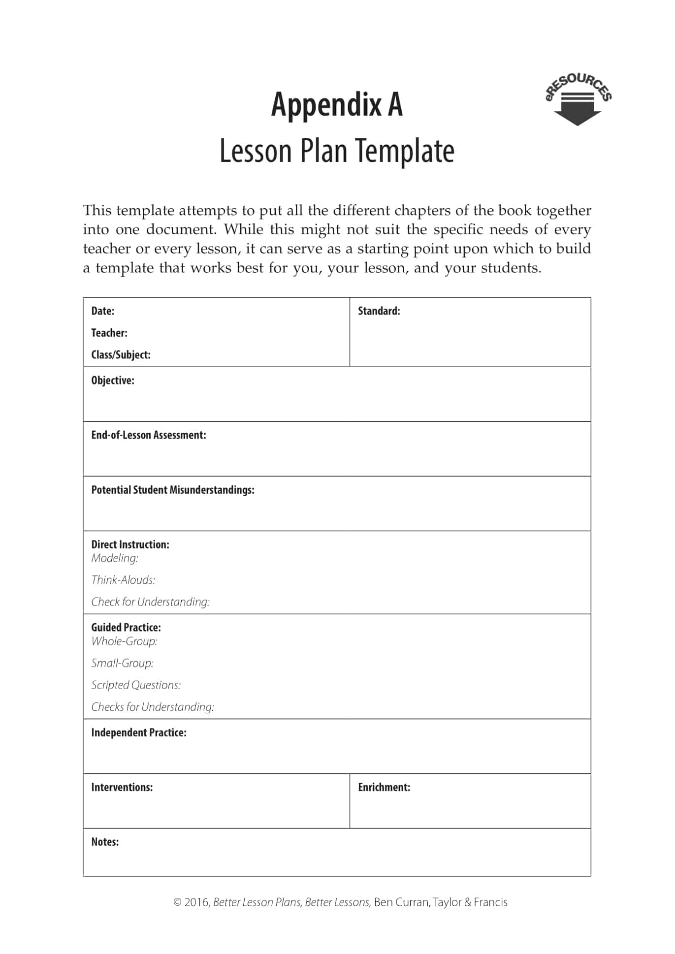 Free Printable Lesson Plan Templates PDF Word Preschool Elementary Free Printable Lesson Plan Templates PDF Word Preschool Elementary