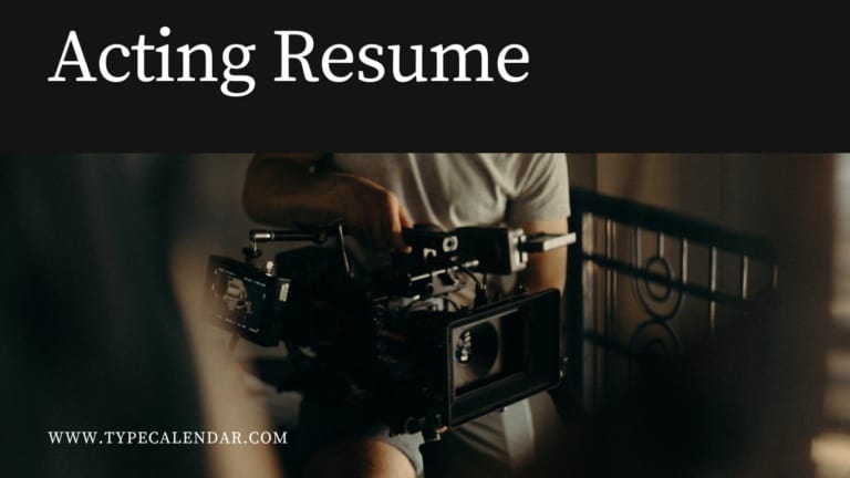 Free Printable Acting Resume Templates: The Key To Unlocking Your Dream ...