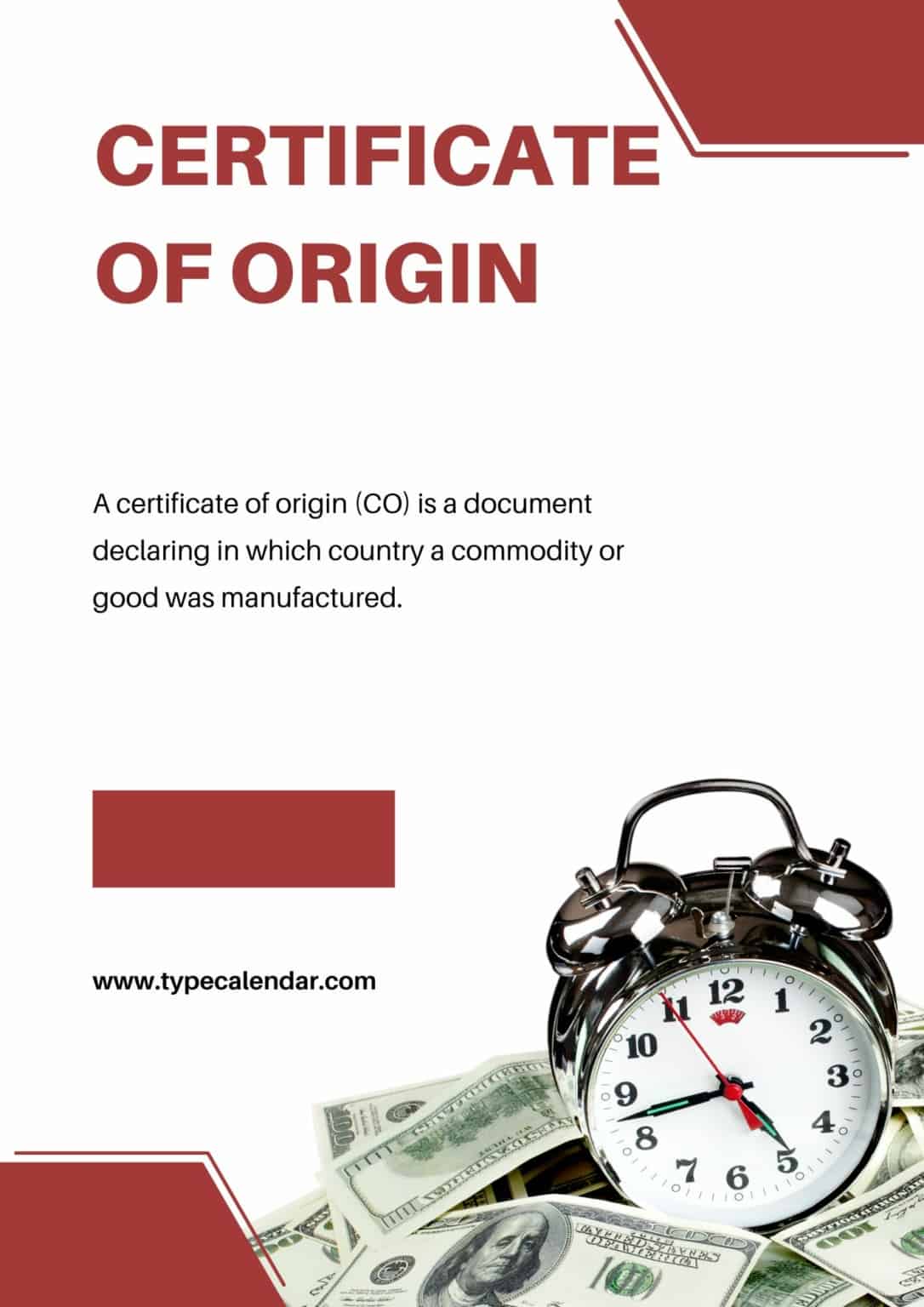 Certificate Of Origin Template - Authenticate Your Product's Place Of ...