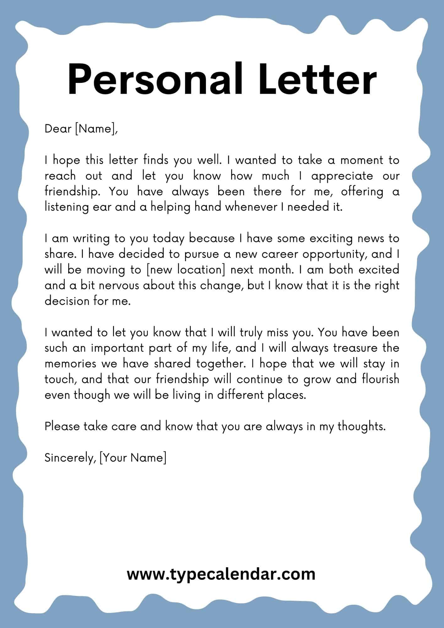 How Can I Write A Friendly Letter DRCullings Templates