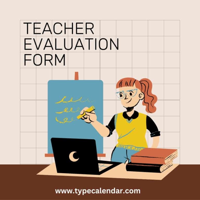 Free Printable Teacher Evaluation Form Template [Word & Excel]