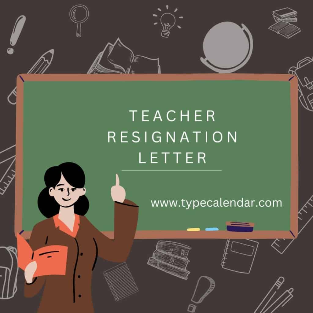 Free Printable Teacher Resignation Letter Template Easy Professional