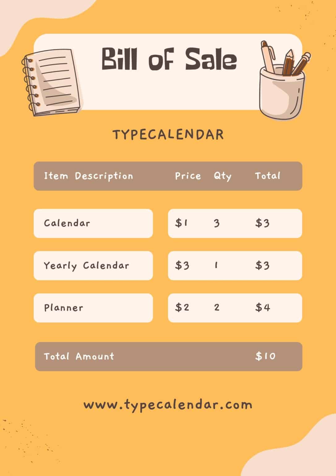 Free Printable Bill Of Sale Template [Catchy And Useful]