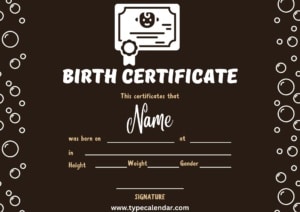 Free Printable Birth Certificate Templates [PDF] Blank, Fillable