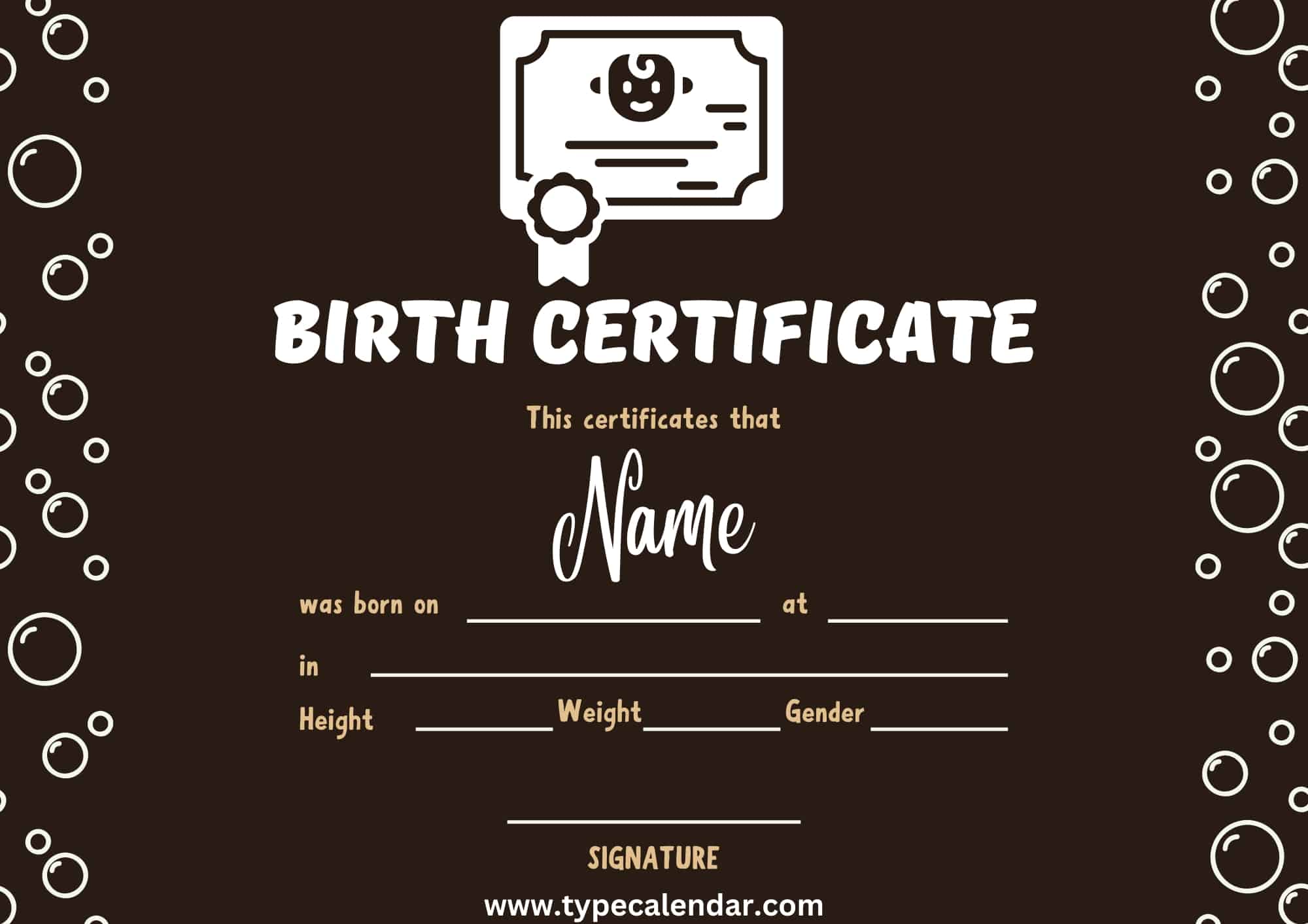 Official Birth Certificate Template Official Birth Certificate Template