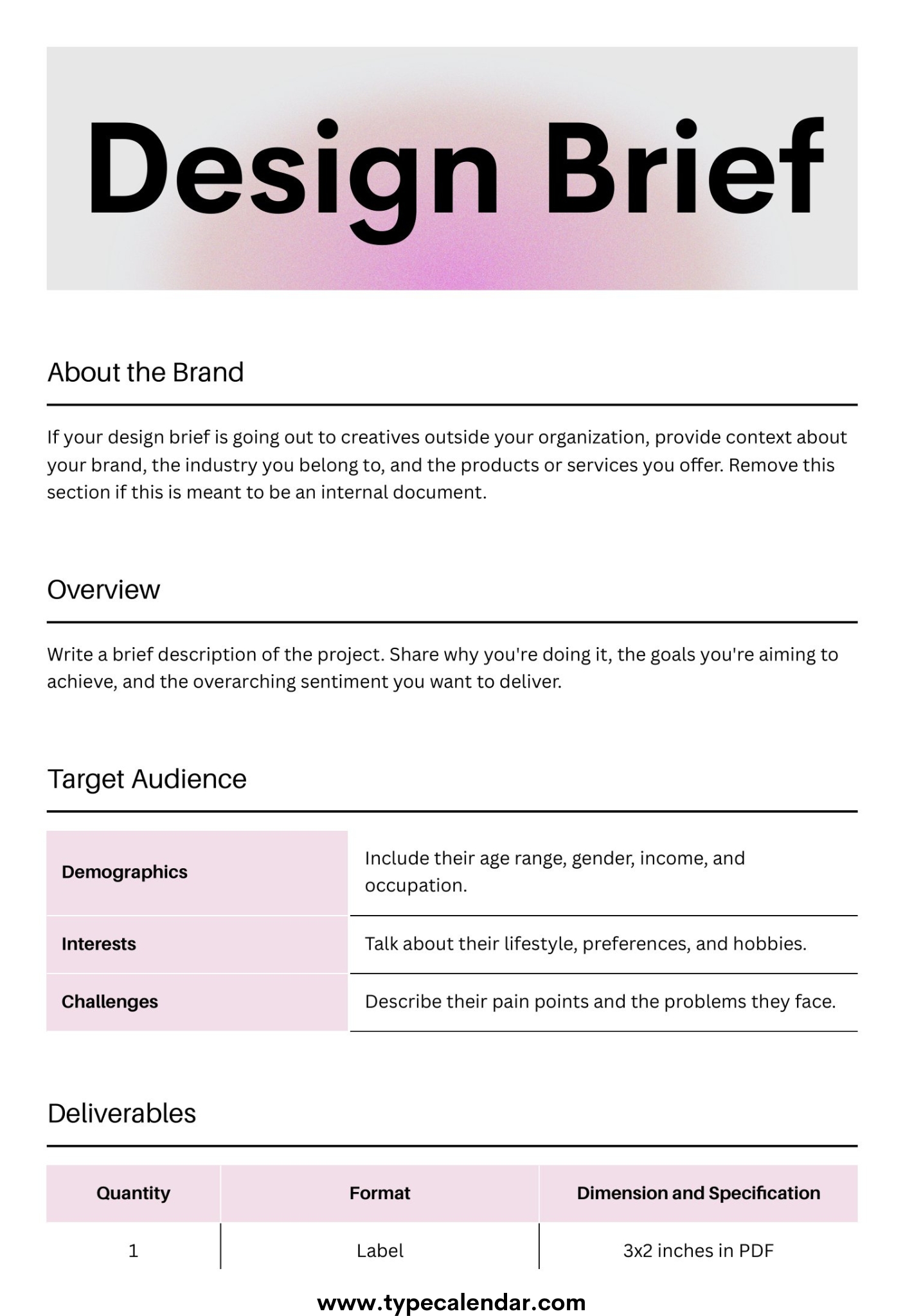 Design Brief