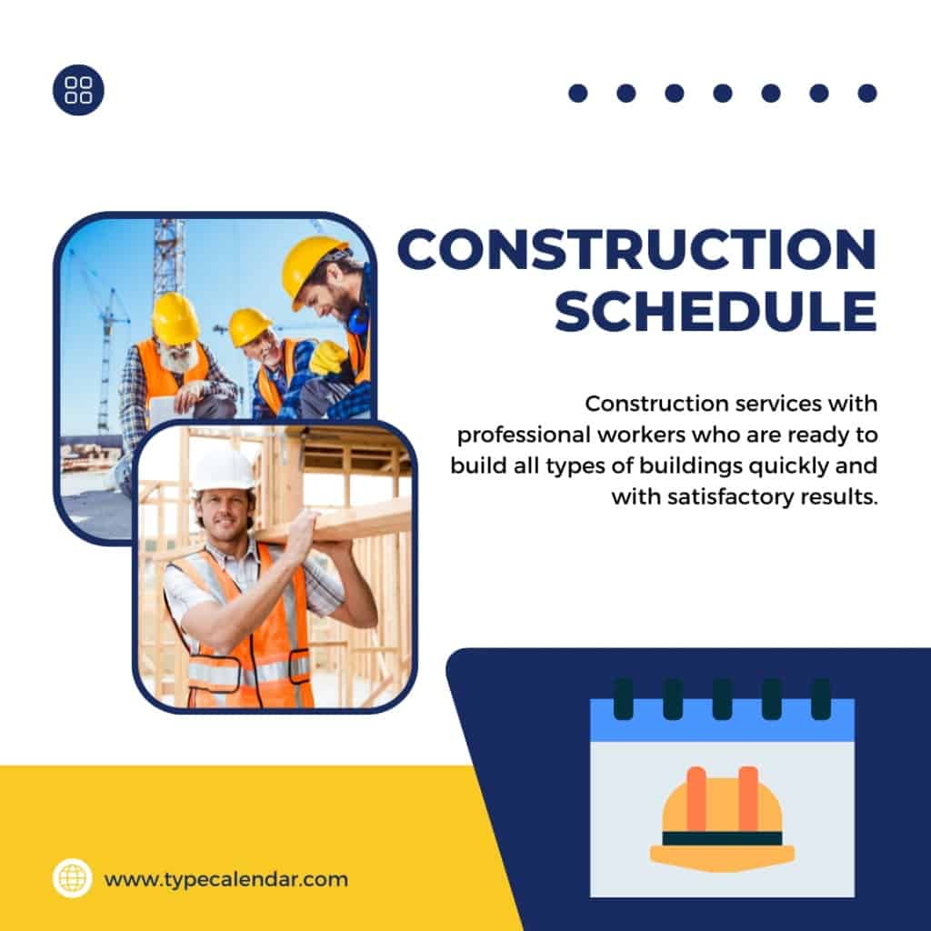 Free Printable Construction Schedule Templates PDF Word