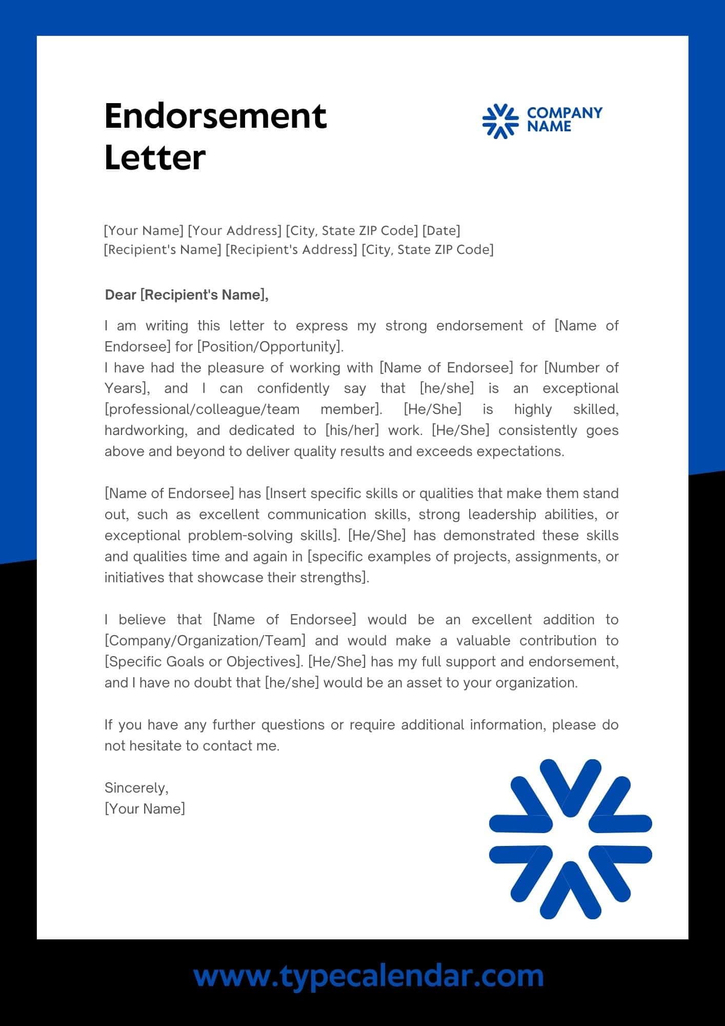 Writing An Endorsement Letter Writing An Endorsement Letter