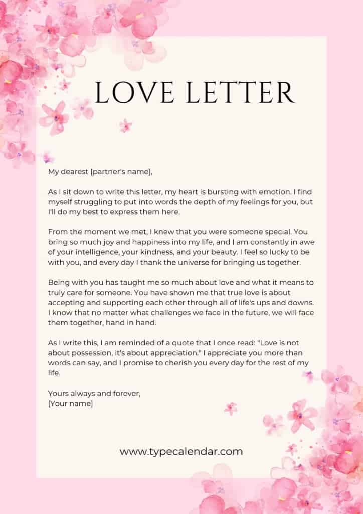 Sweet Love Letters For Her