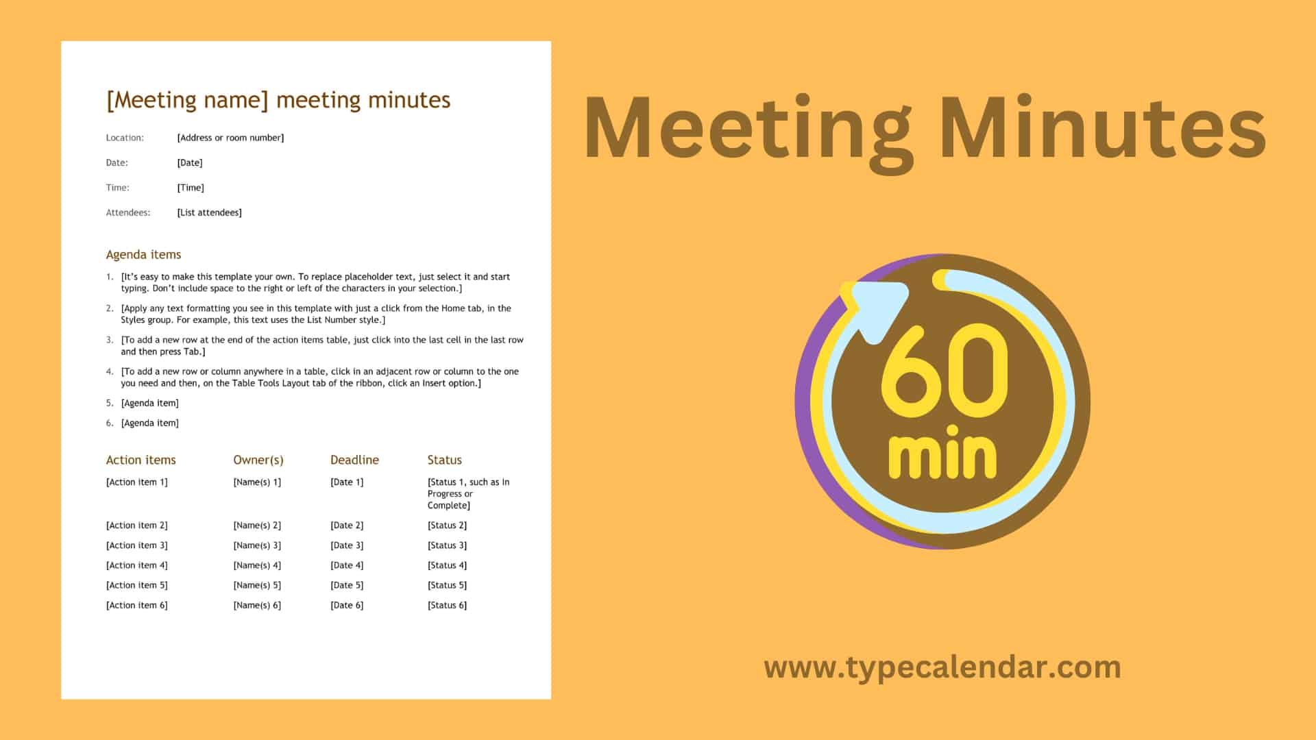Free Printable Meeting Minutes Templates For Easy Record Keeping