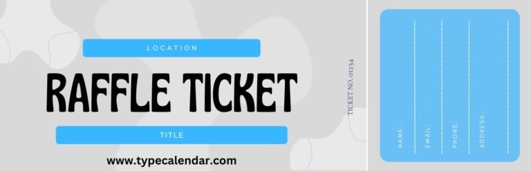 Free Printable Raffle Ticket Templates [Word, Excel, PDF] With Numbers