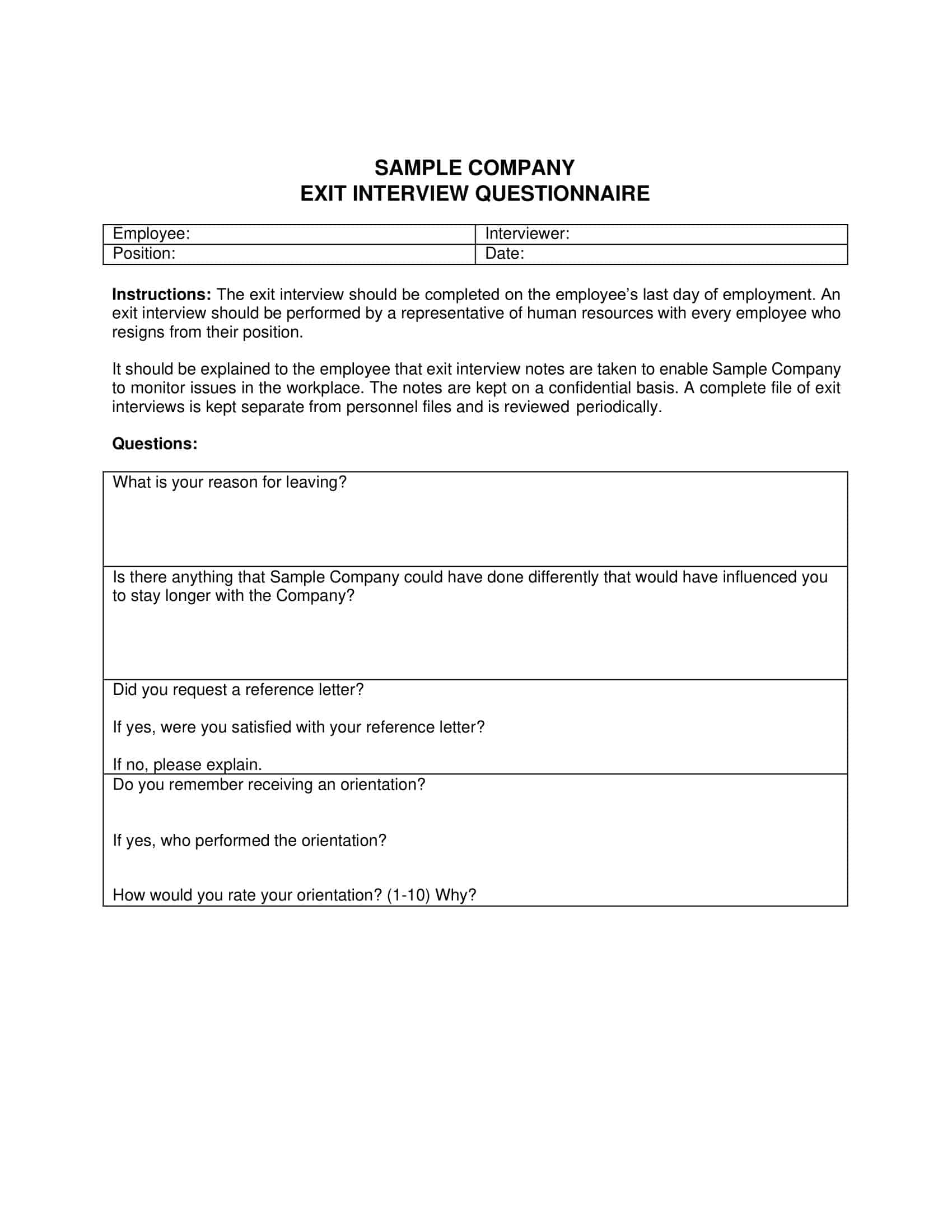Free Printable Exit Interview Templates Word PDF Excel free-printable-exit-interview-templates-word-pdf-excel