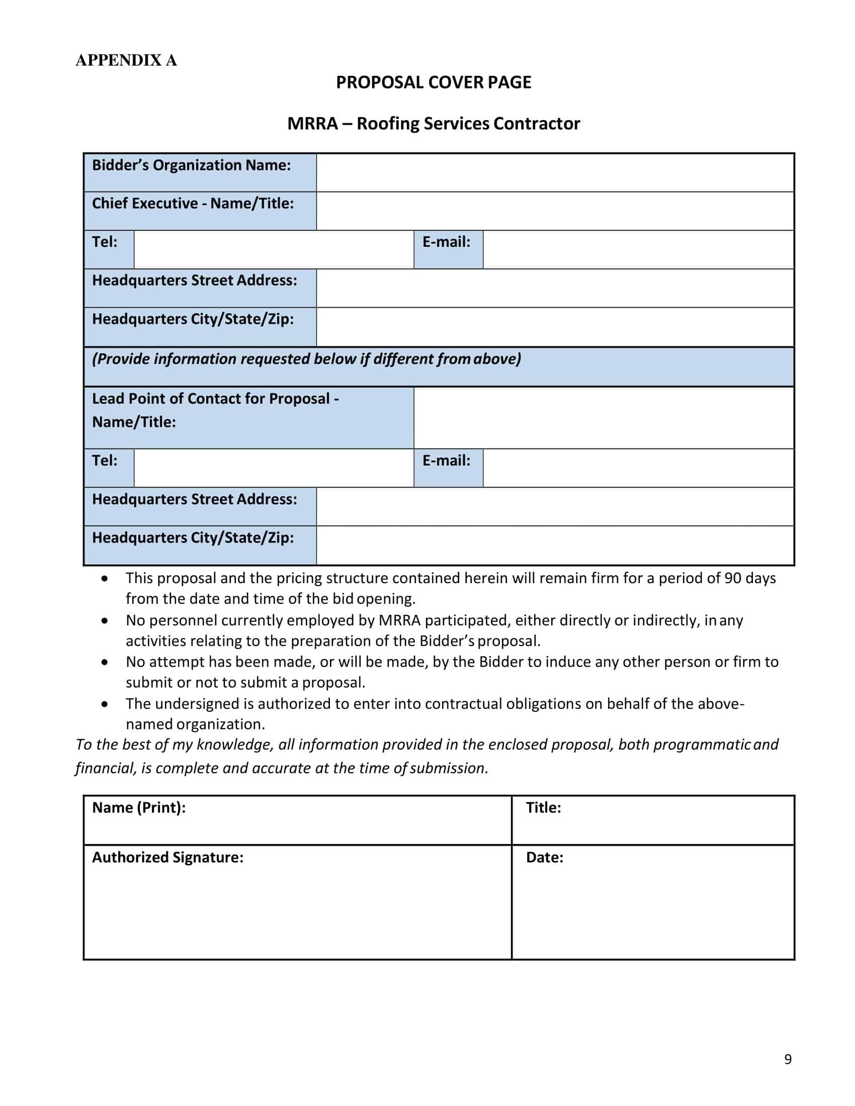 Free Printable Roofing Contract Template PDF Excel Word Examples