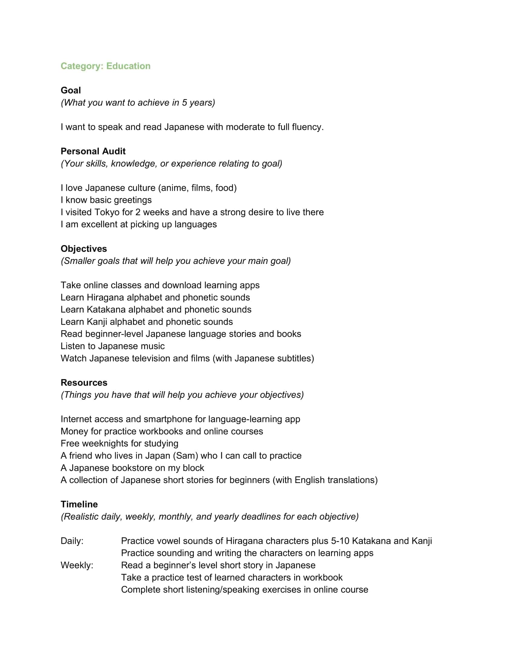 Free Printable 5 Year Plan Templates PDF Word Business High School