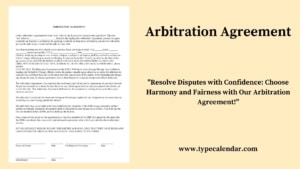 Free Printable Arbitration Agreement Templates [PDF] Example