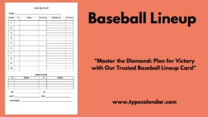 Free Printable Blank Baseball Lineup Templates [PDF] Online