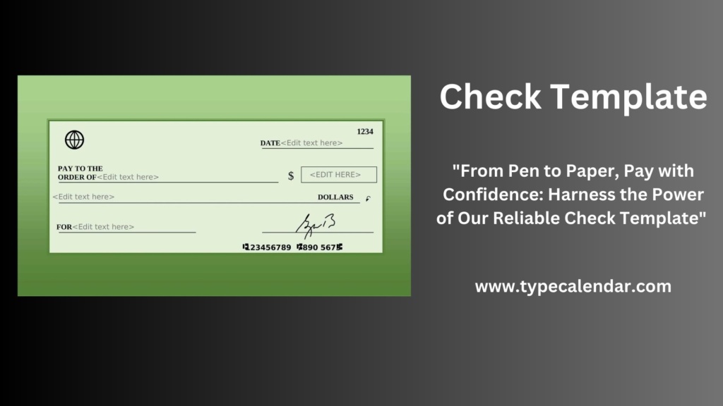 Free Printable Check Template Example Layout Excel PDF