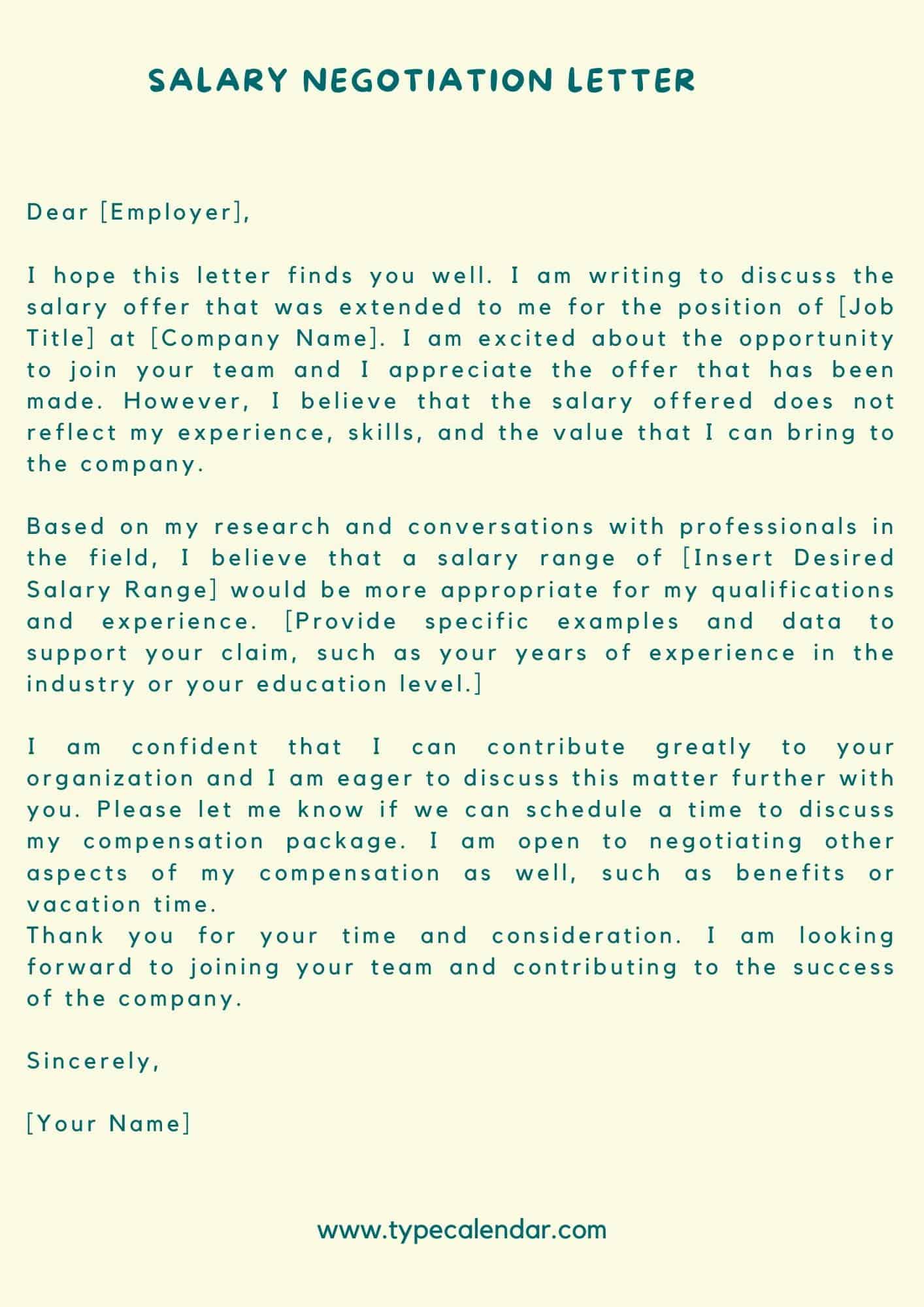 Counter Offer Letter To Employee Template Infoupdate