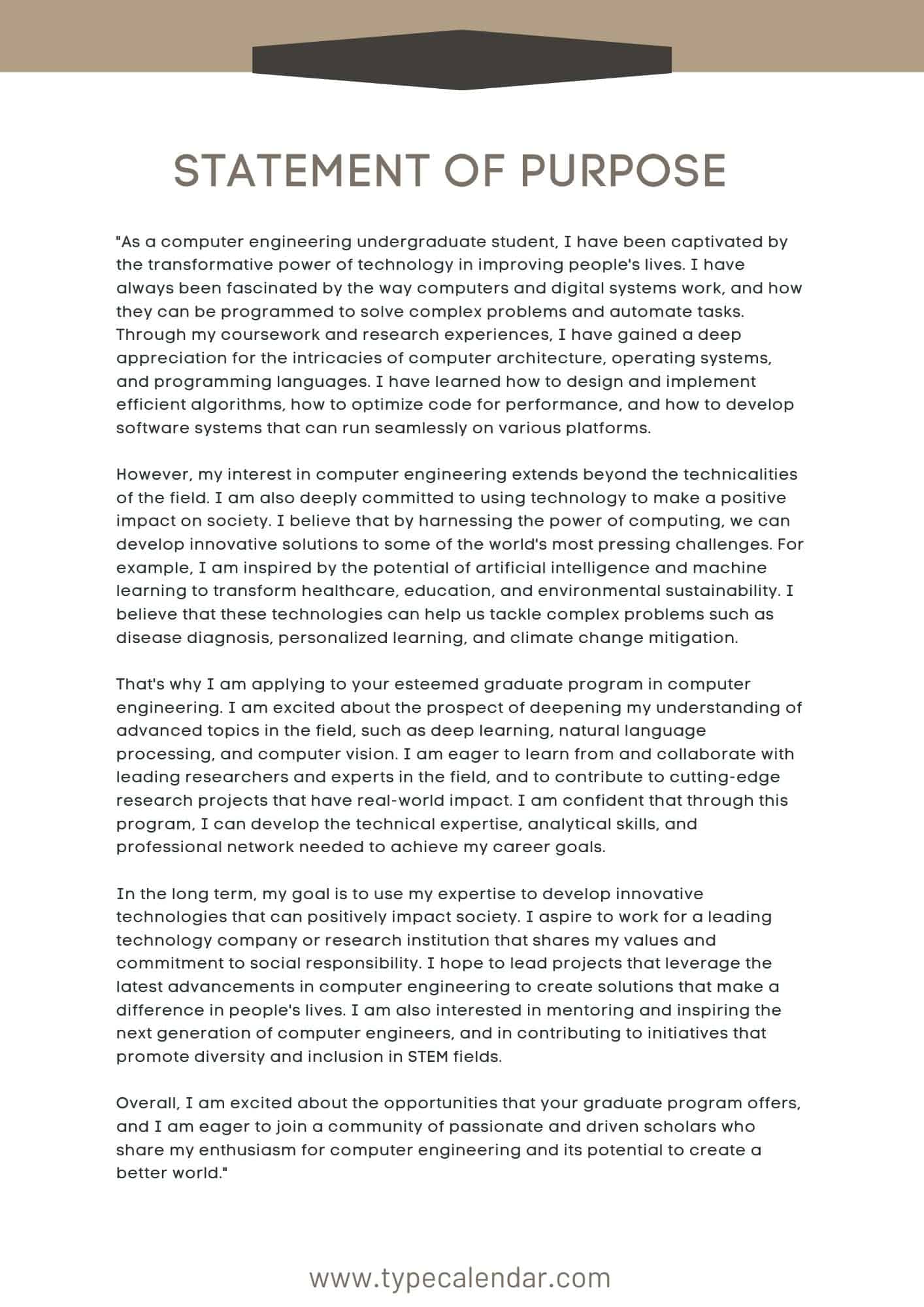 What Is A Statement Of Purpose For Grad Infoupdate