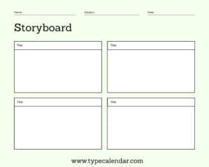Free Printable Storyboard Templates [PDF, Word] Blank Example