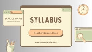 Free Printable Syllabus Template - Get Organized For The School Year [PDF]