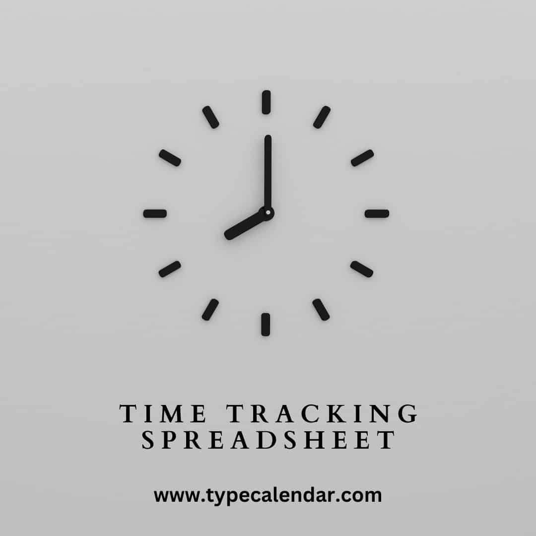 Free Printable Time Tracking Spreadsheet Template Stay On Top Of Your 