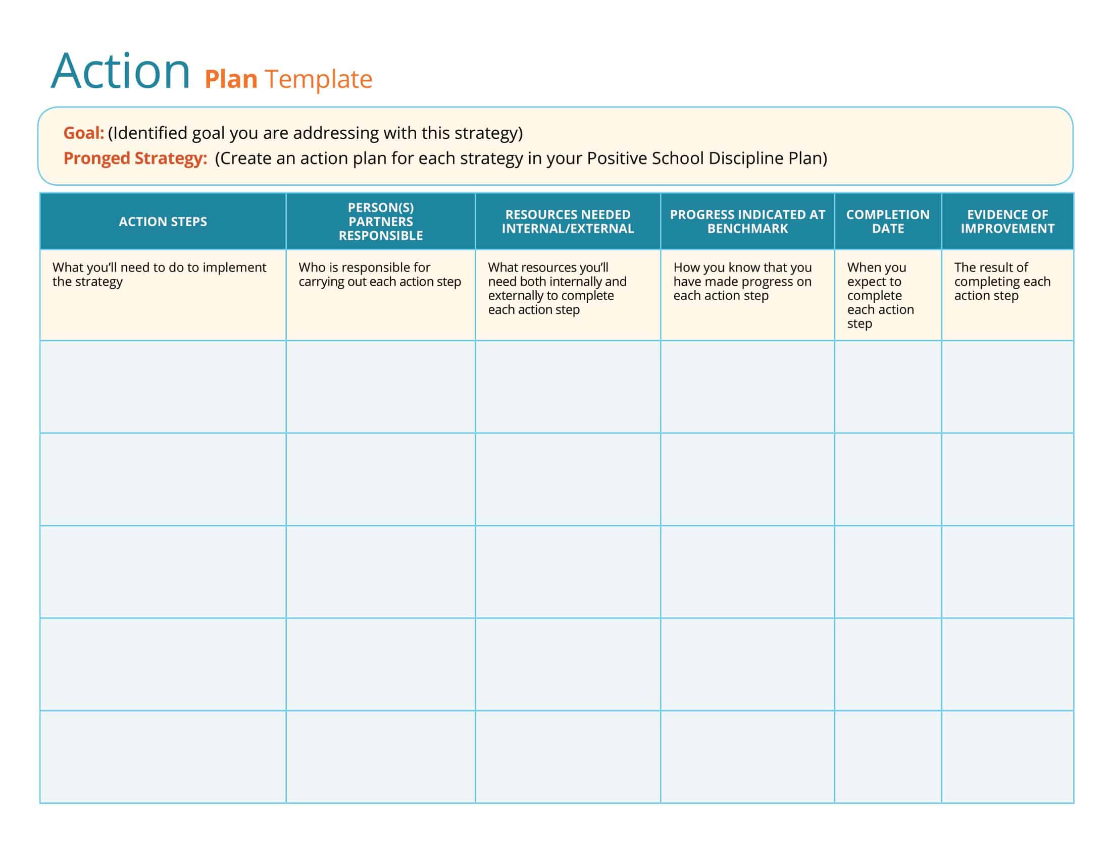 Free Printable Action Plan Templates PDF Word Excel Samples Free Printable Action Plan Templates PDF Word Excel Samples