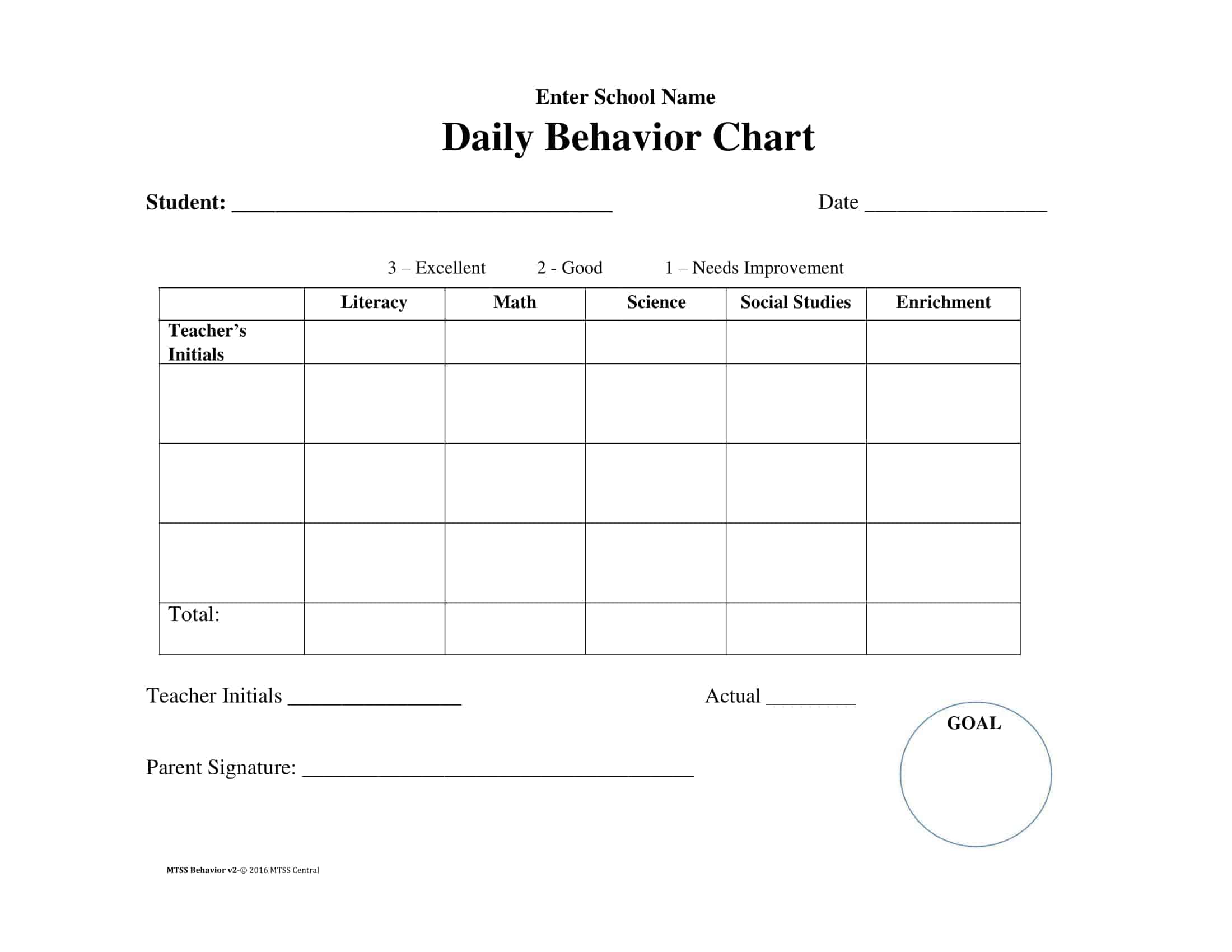 Behavior Tracking Chart Template Business Behavior Tracking Chart Template Business