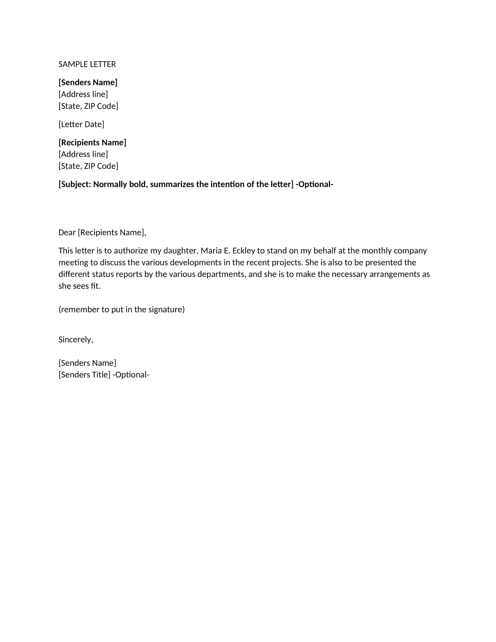 Free Printable Authorization Letter Templates Samples PDF Free Printable Authorization Letter Templates Samples PDF