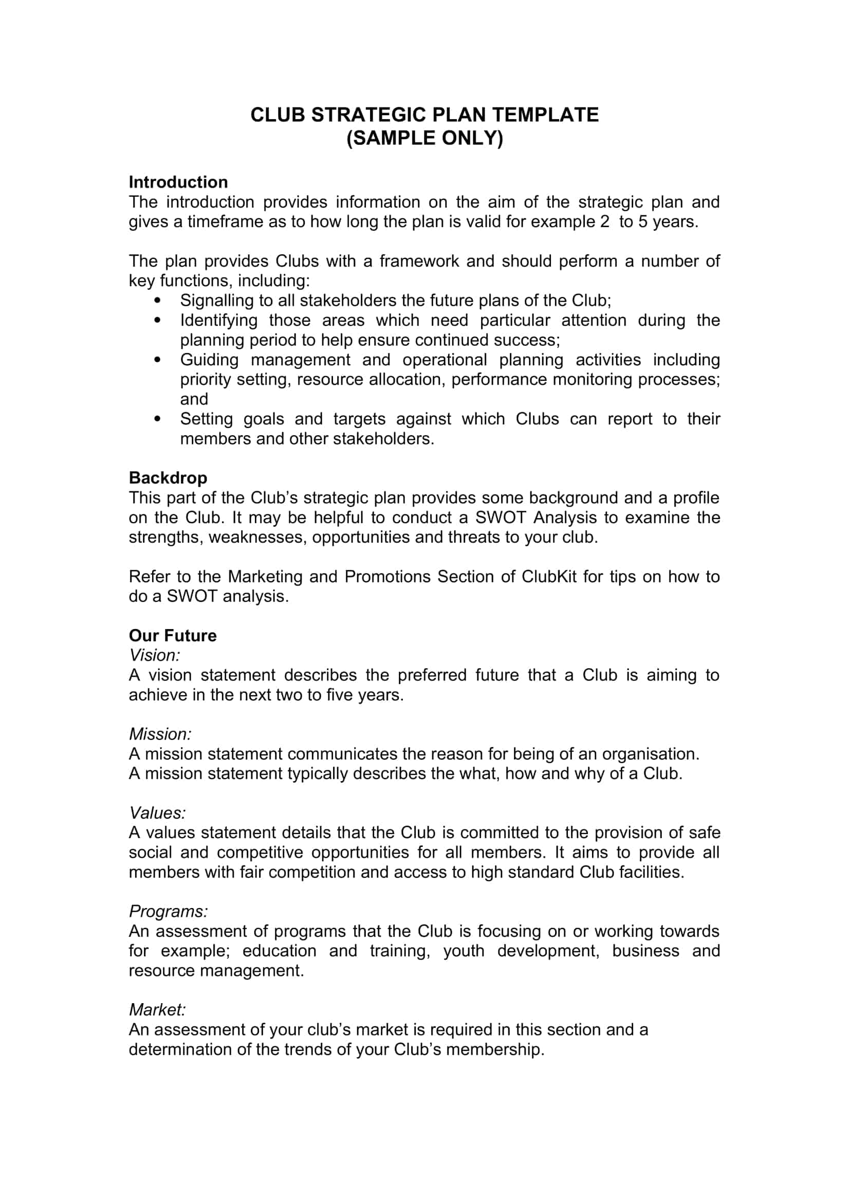 Free Printable 5 Year Plan Templates PDF Word How To Make