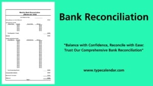 Free Printable Bank Reconciliation Templates