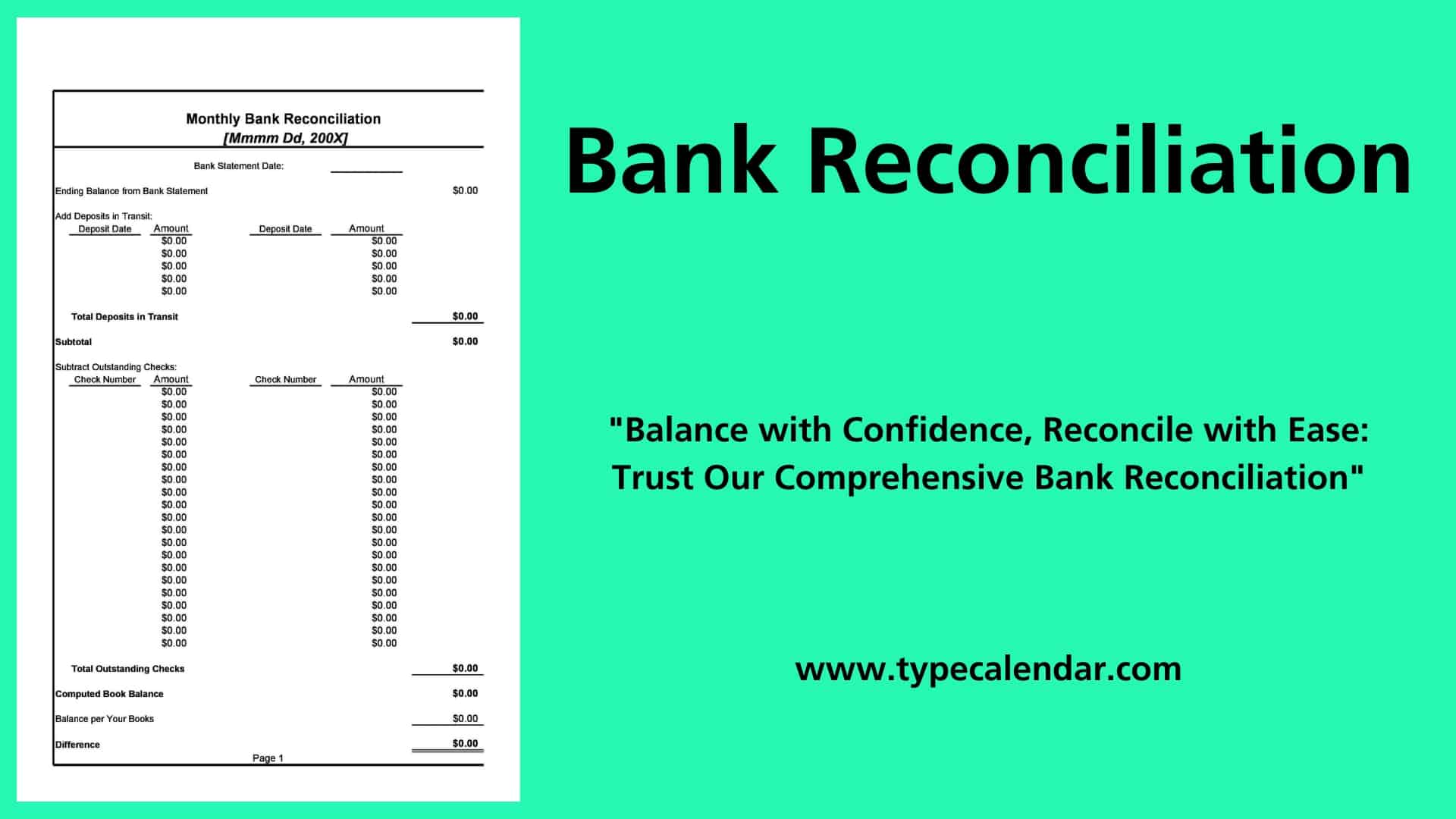 Bank Reconciliation Bank Reconciliation
