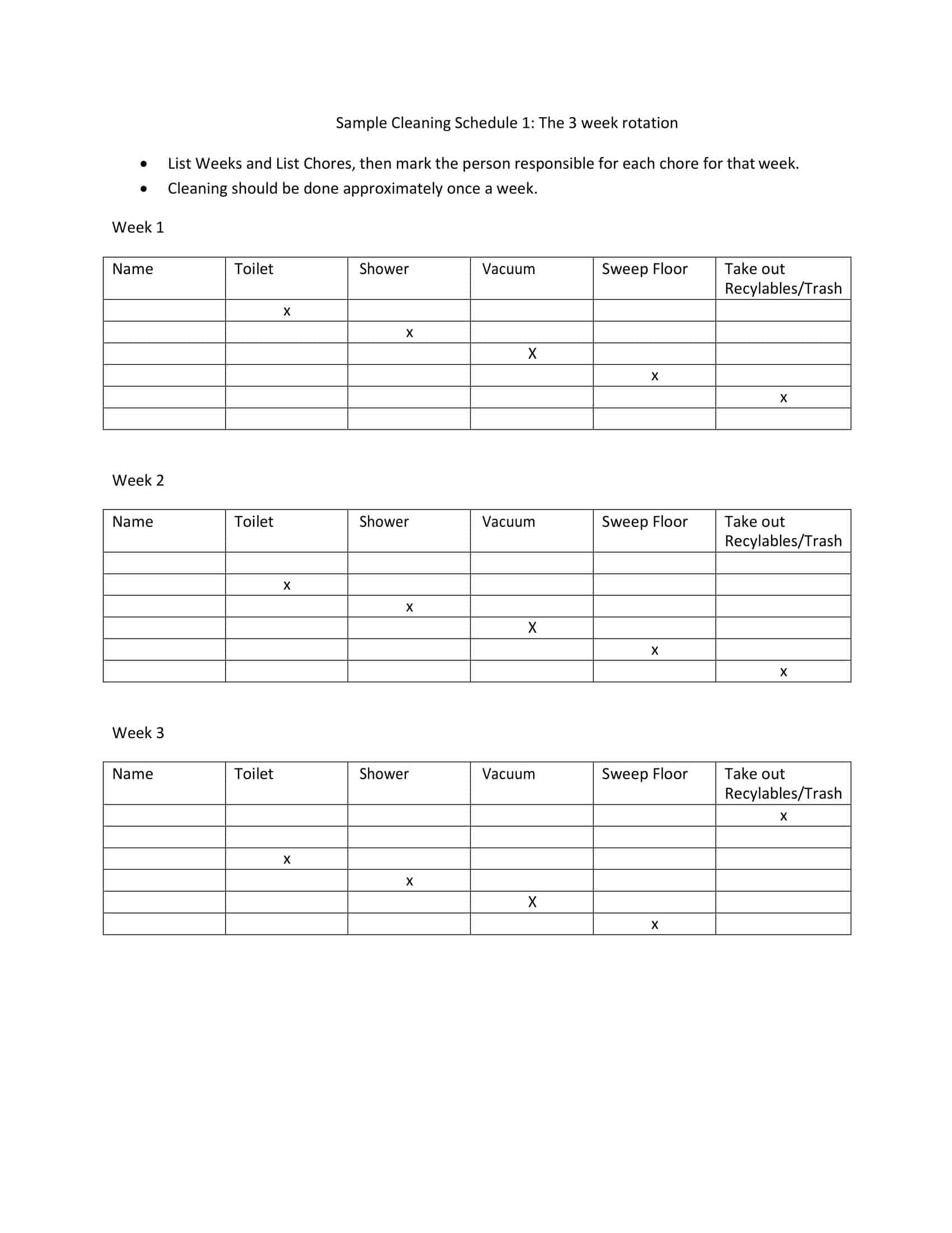Free Printable House Cleaning Checklist Templates Keep Your Home Spotless
