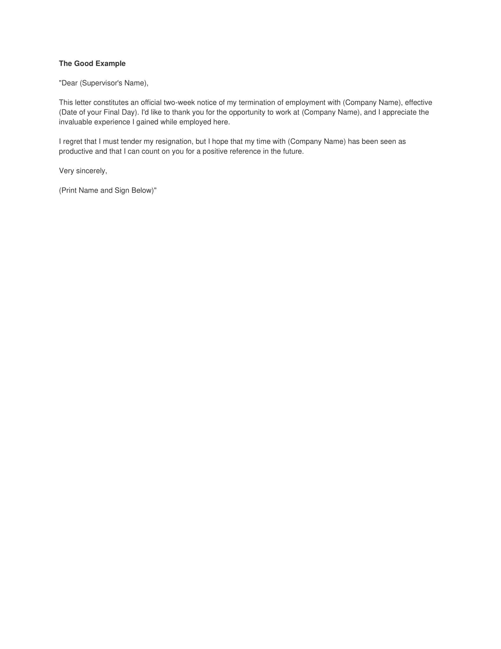 Free Printable Two Weeks Notice Letter Templates Word PDF free-printable-two-weeks-notice-letter-templates-word-pdf