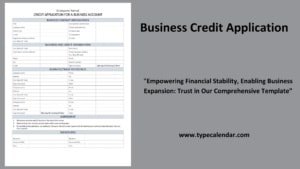 Free Printable Business Credit Application Templates [Word, PDF, Excel]