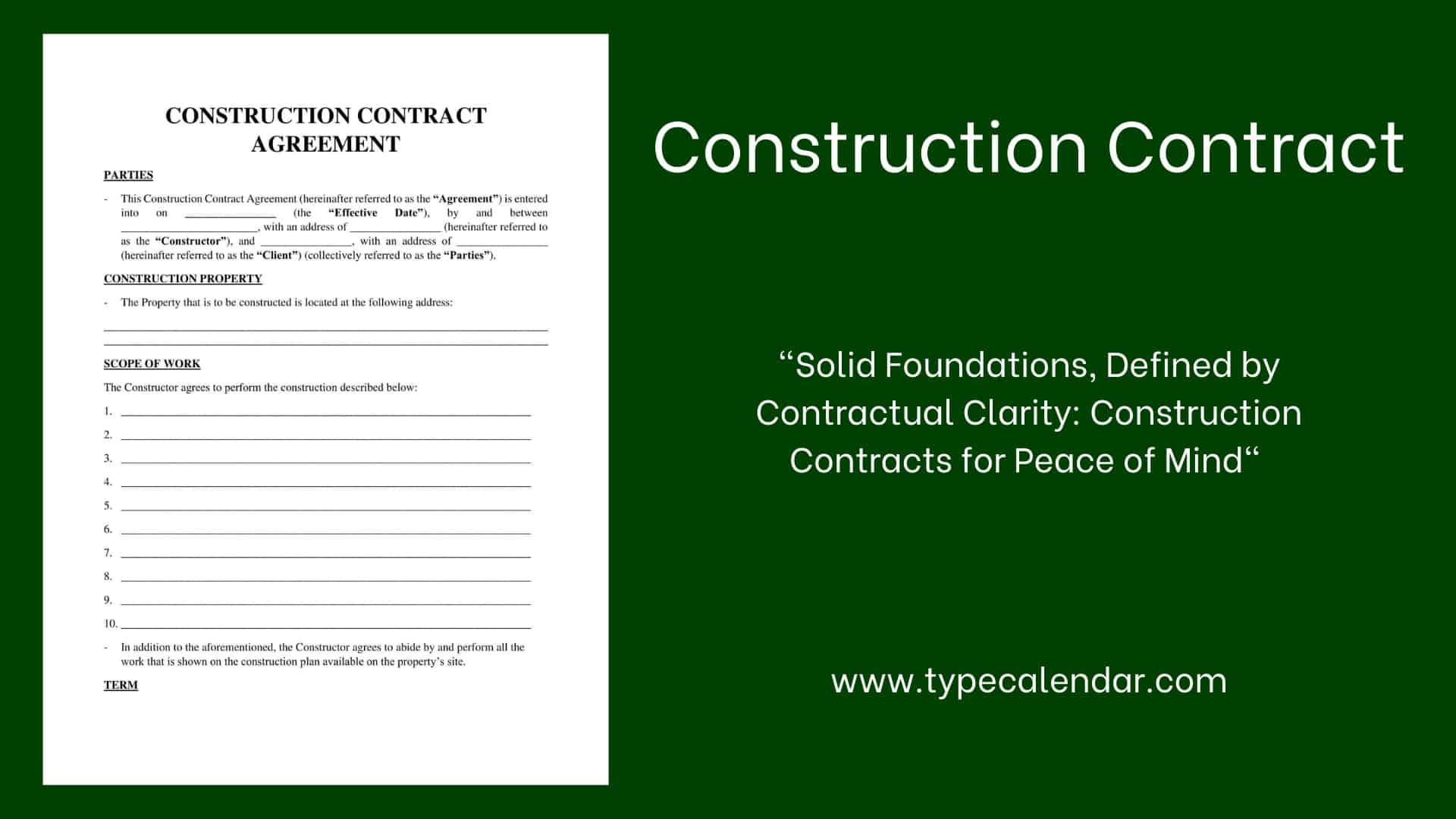 Residential Construction Contract Template 17 Printab Vrogue co