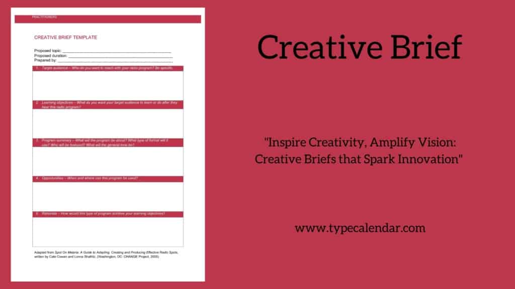 Free Printable Creative Briefing Templates [PDF, Word] Example