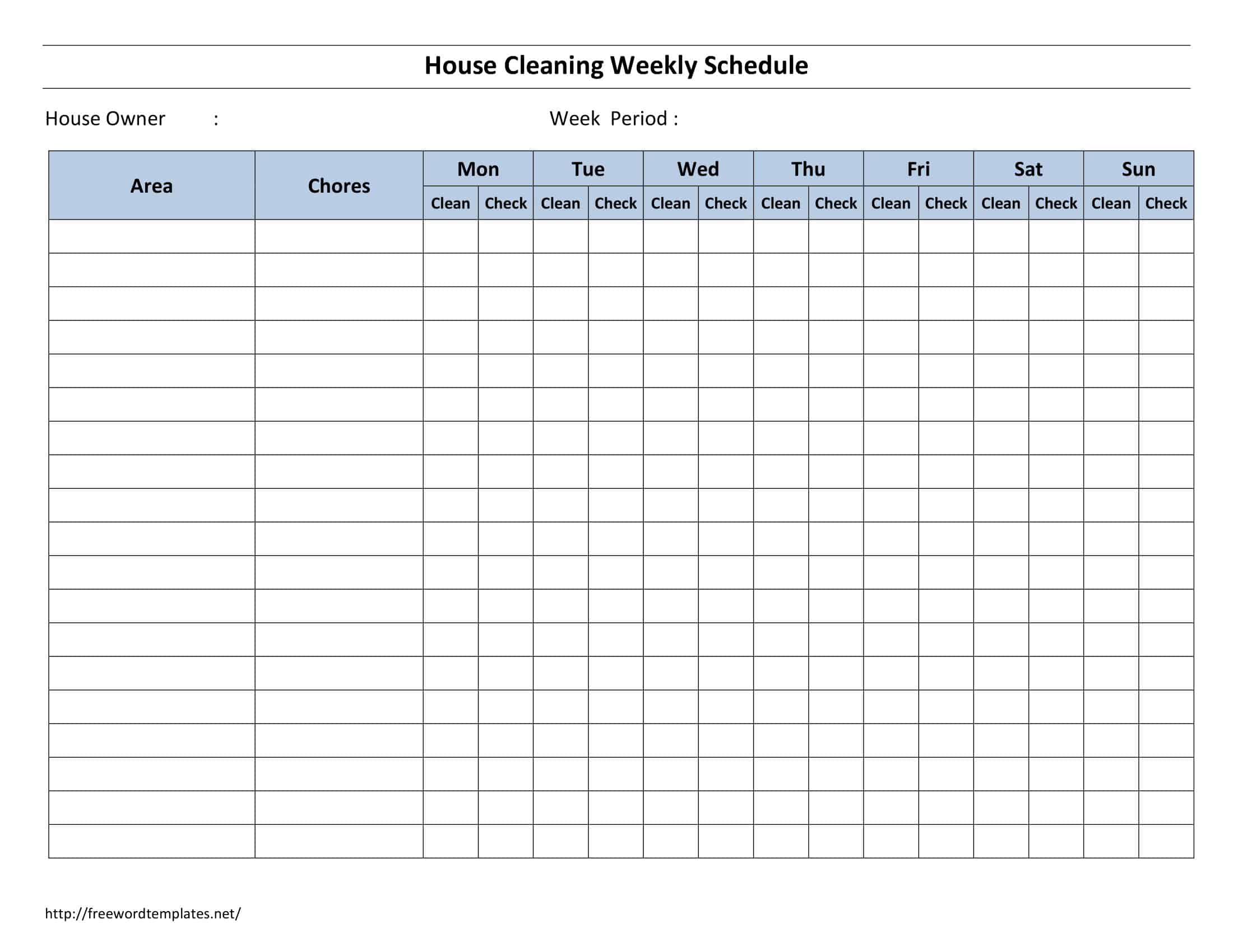 free-printable-house-cleaning-checklist-templates-pdf-excel-word