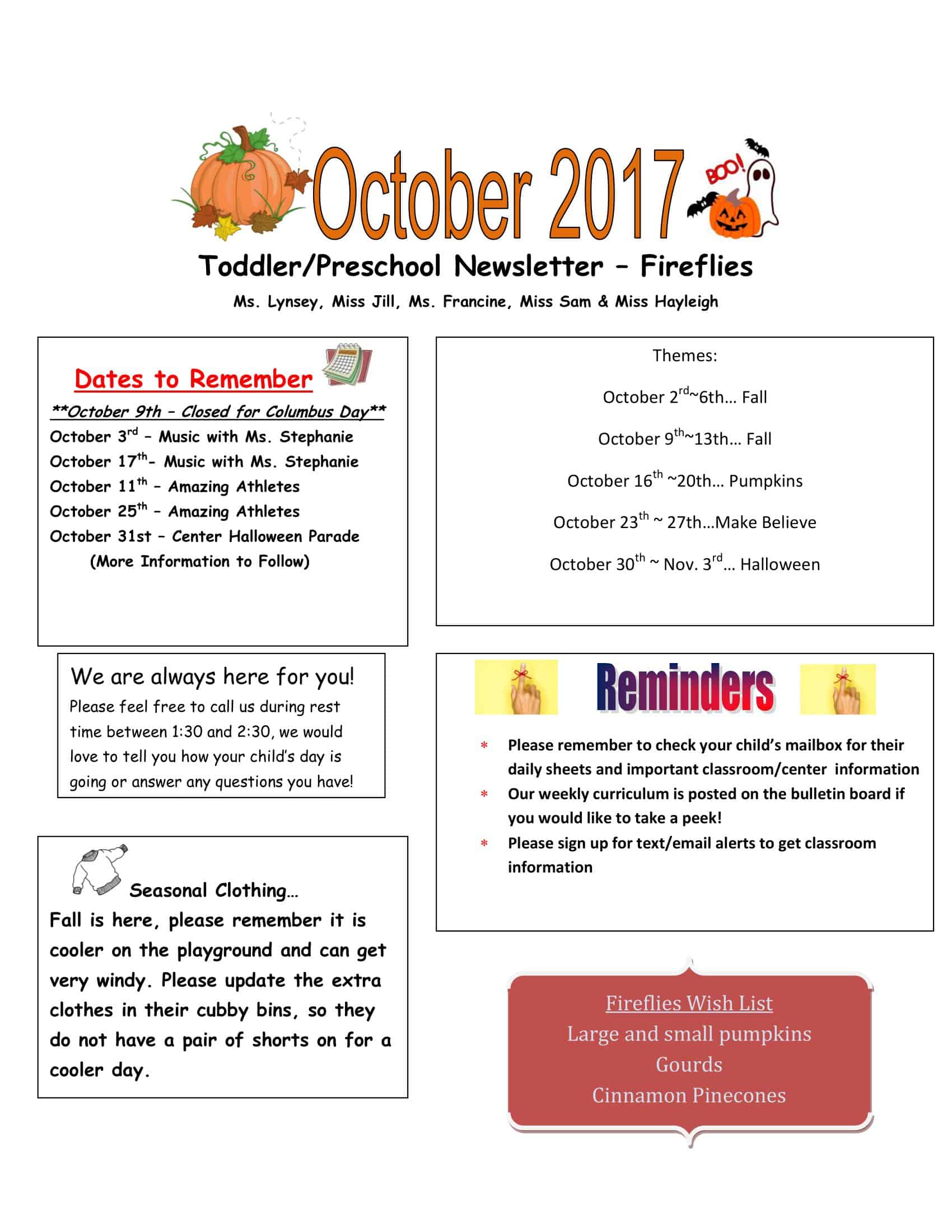 Free Printable Preschool Newsletter Templates PDF Word Parent
