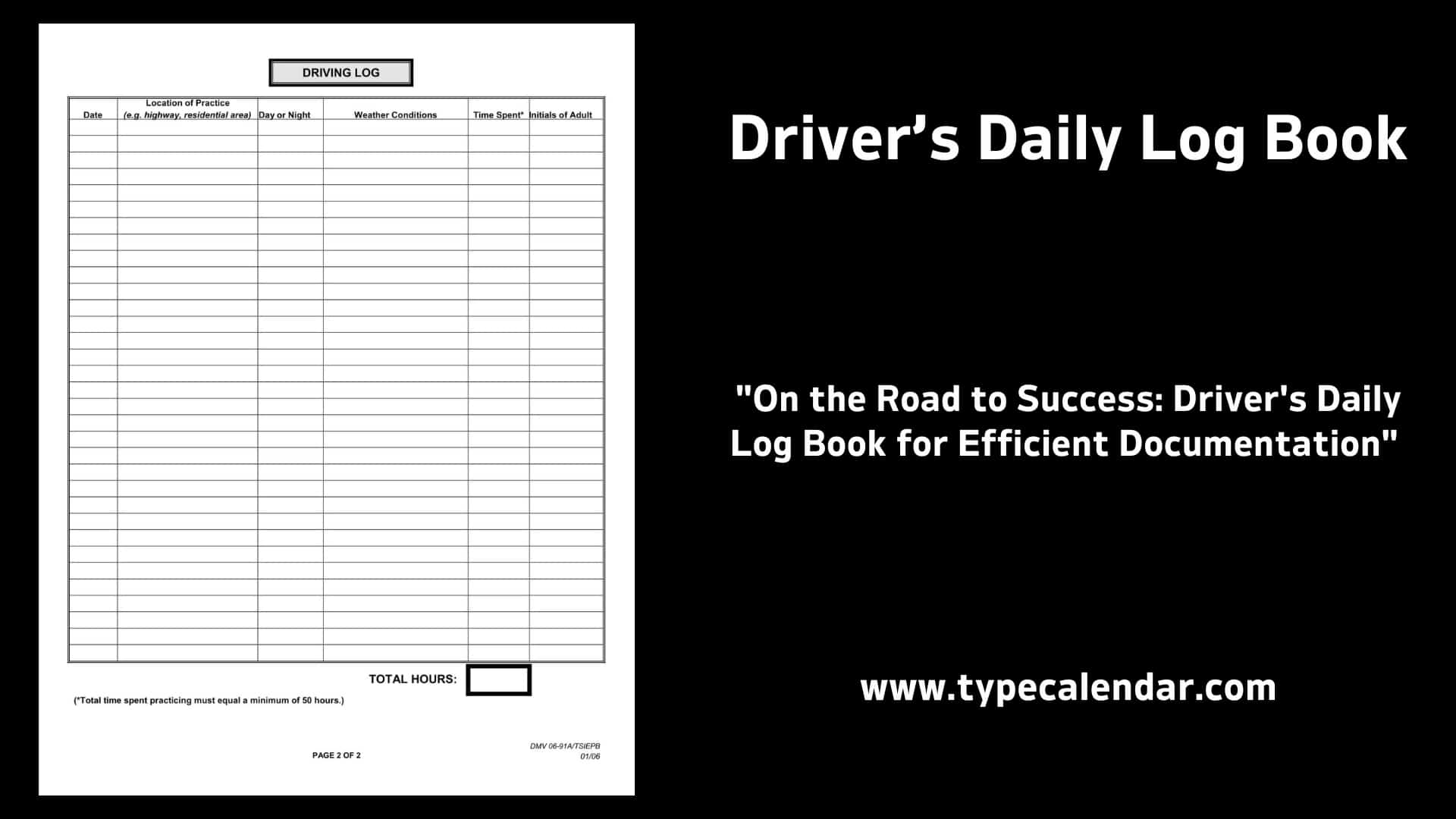 50 Printable Driver s Daily Log Books Templates Examples 56 OFF
