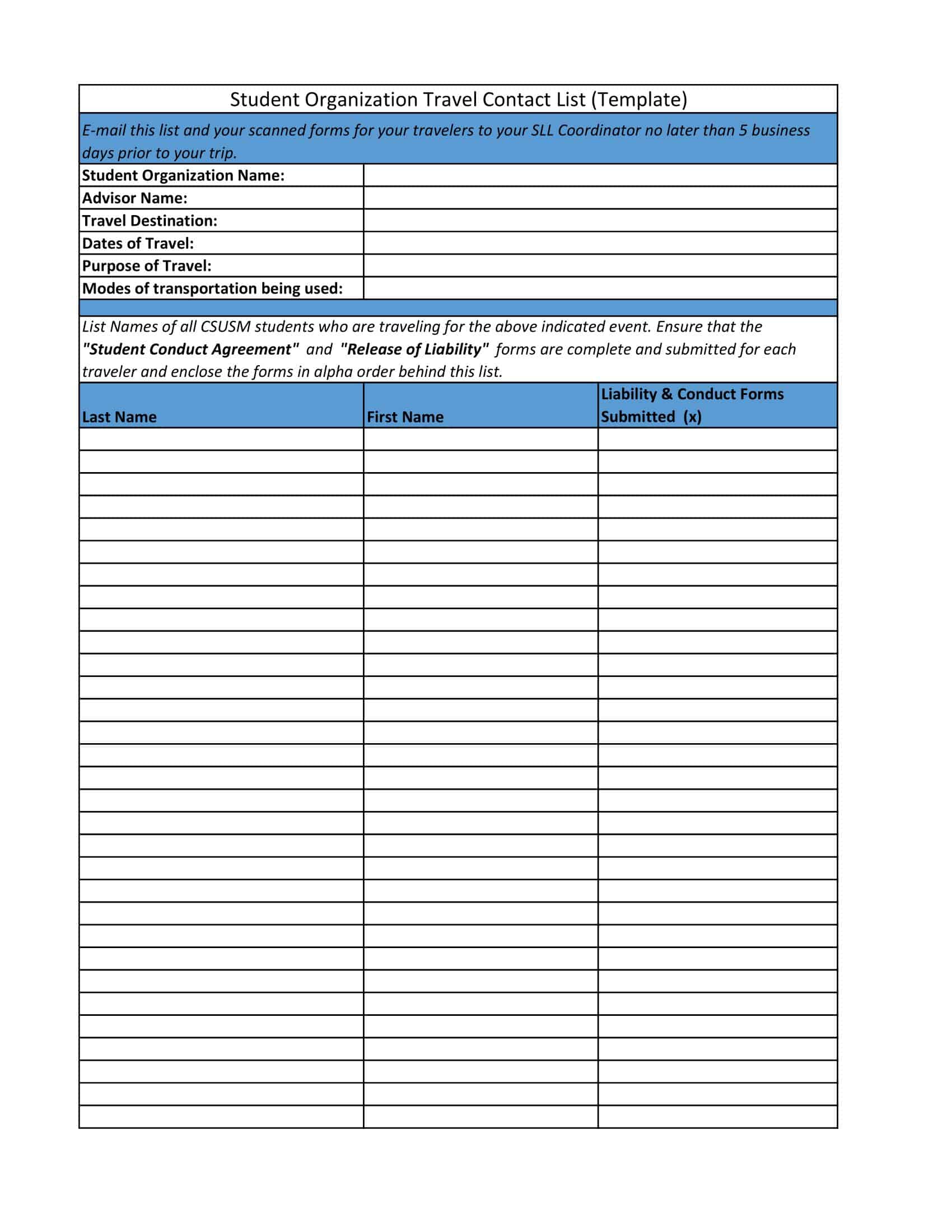 Free Printable Contact List Templates Word Excel PDF Editable Free Printable Contact List Templates Word Excel PDF Editable