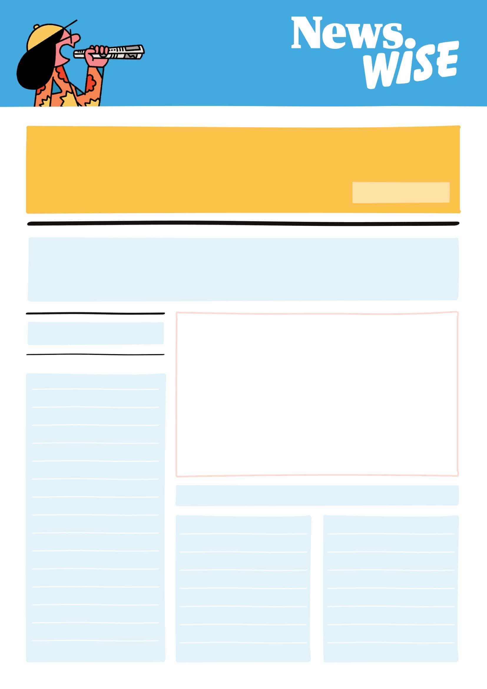 Free Printable Newspaper Templates Word PDF For Kids Students Free Printable Newspaper Templates Word PDF For Kids Students