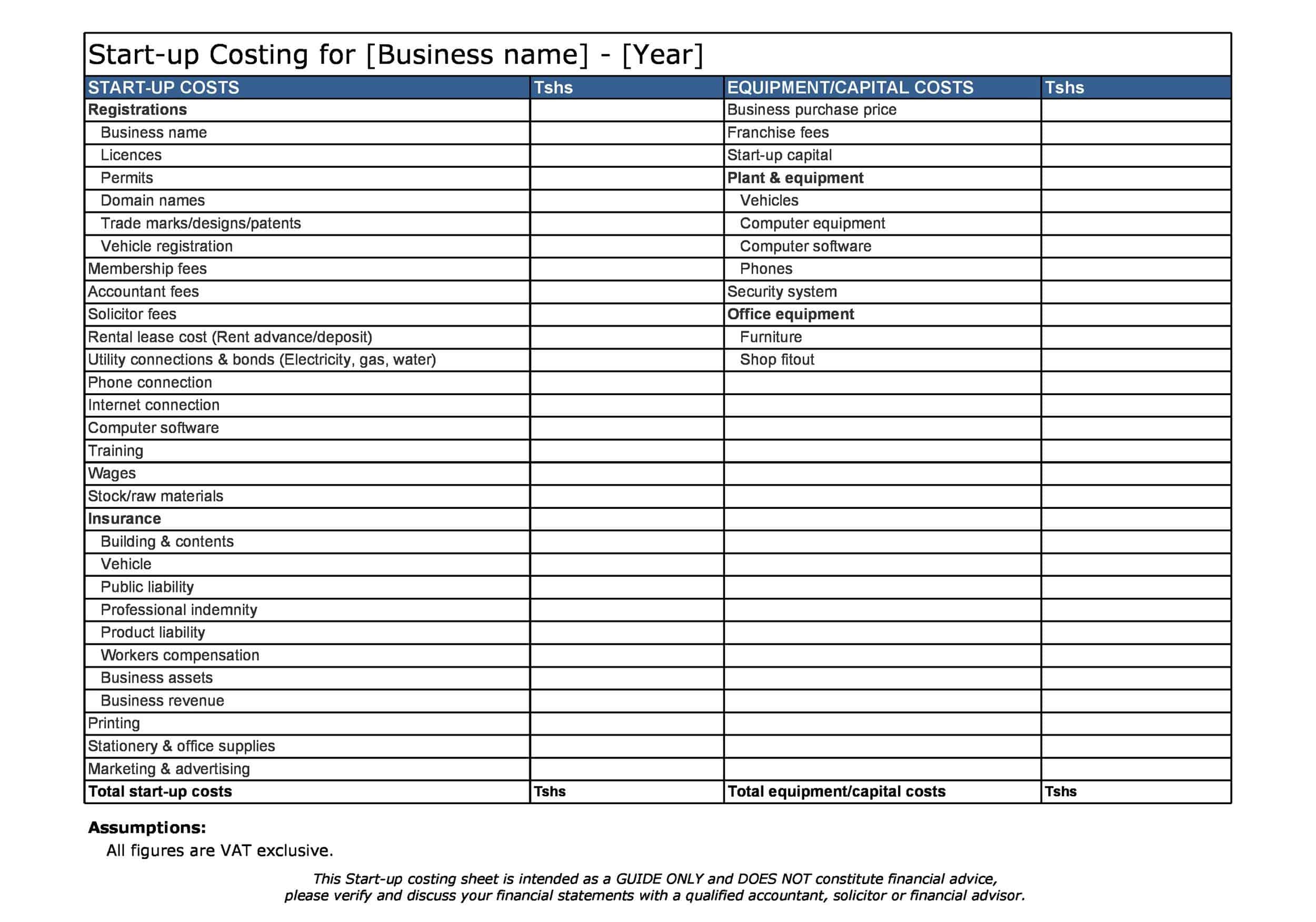 Free Printable Startup Budget Template Effortlessly Plan Free Printable Startup Budget Template Effortlessly Plan