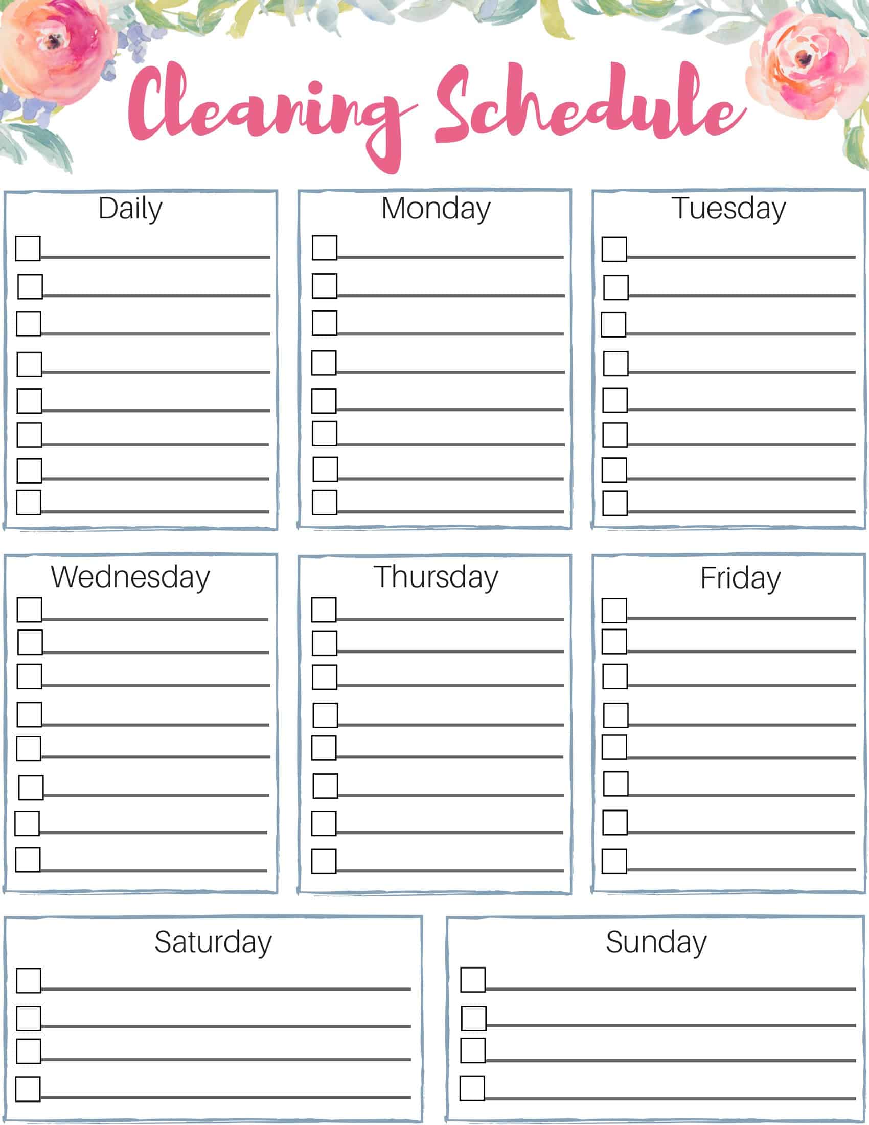 Free Printable House Cleaning Checklist Templates PDF Excel Word Free Printable House Cleaning Checklist Templates PDF Excel Word