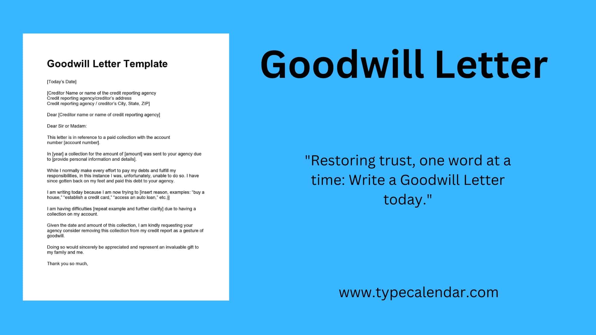 Free Goodwill Letter Printable Templates For Effective Apologies PDF 