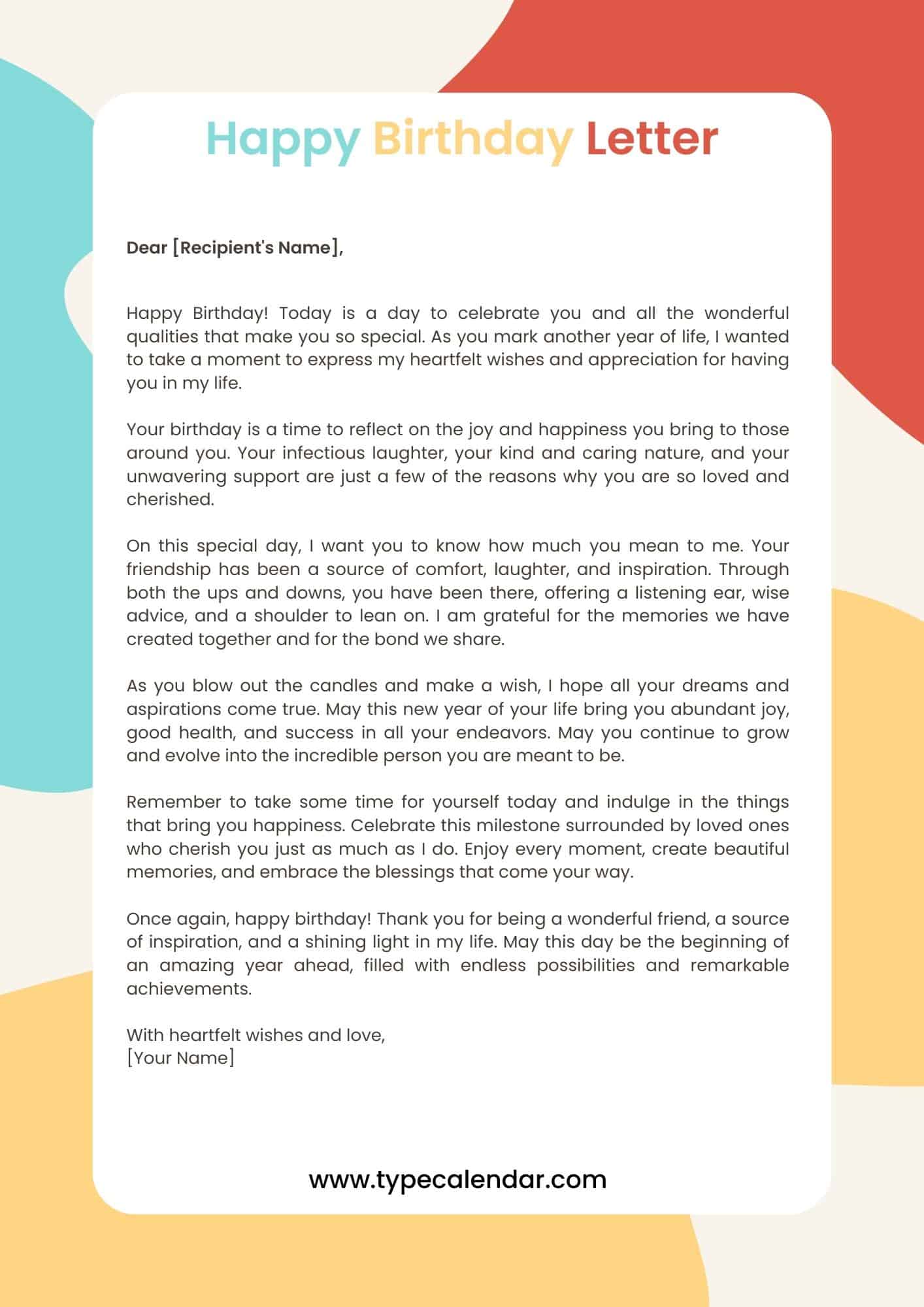 Free Printable Happy Birthday Letter Templates To Boyfriend Best Friend Free Printable Happy Birthday Letter Templates To Boyfriend Best Friend